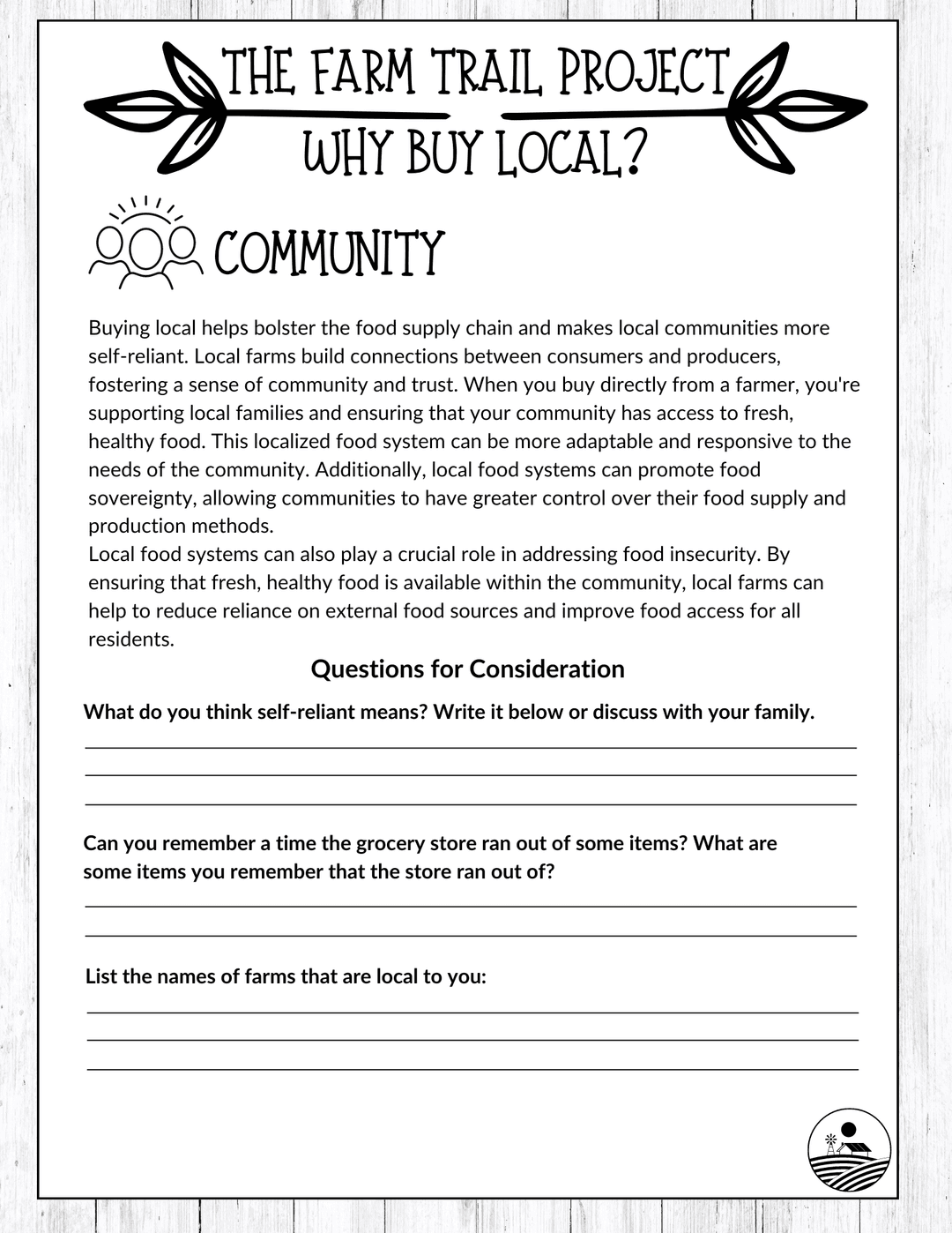 Homeschool Resources | U.S. Farm Trails | U.S. Farm Trails